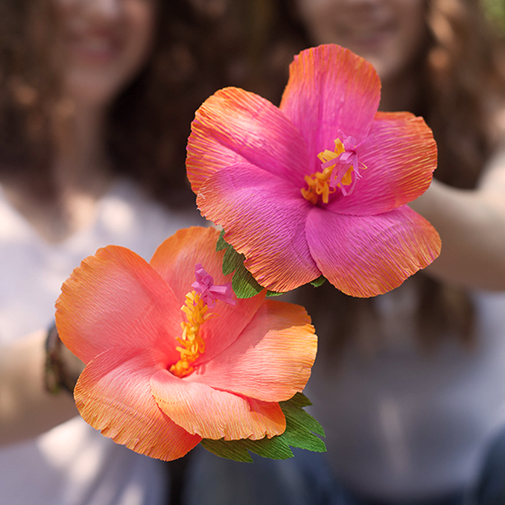 DIY Crepe Paper Hibiscus Flower DIY Crepe Paper Hibiscus Flower