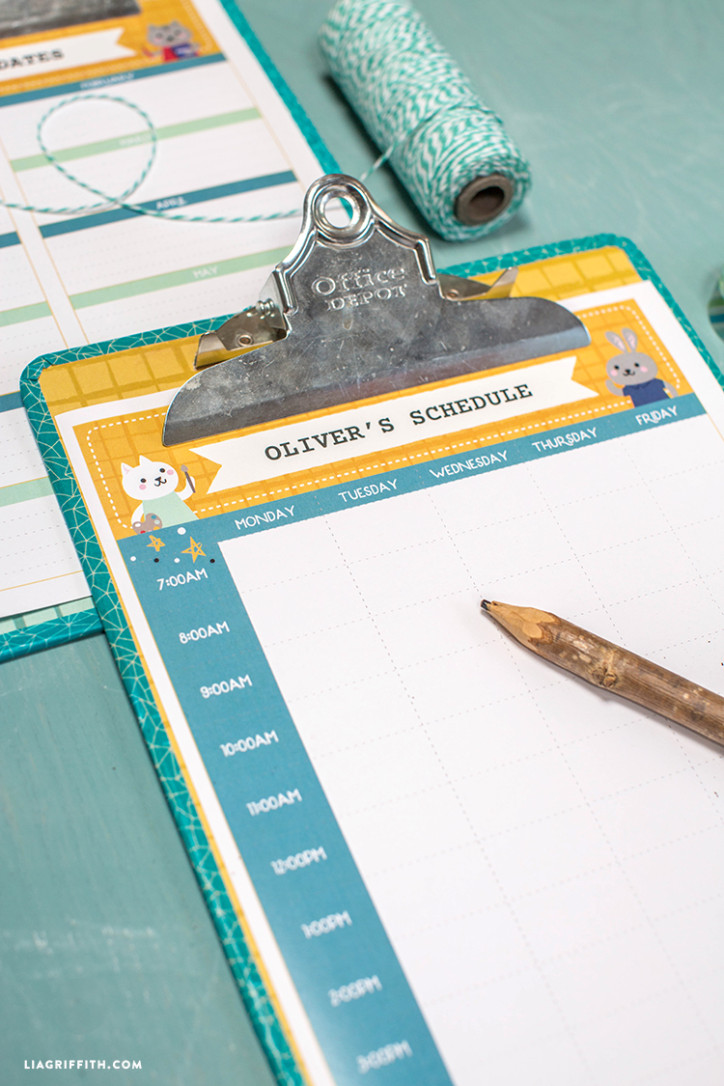 Lia Griffith | Printable Back-to-School Calendar
