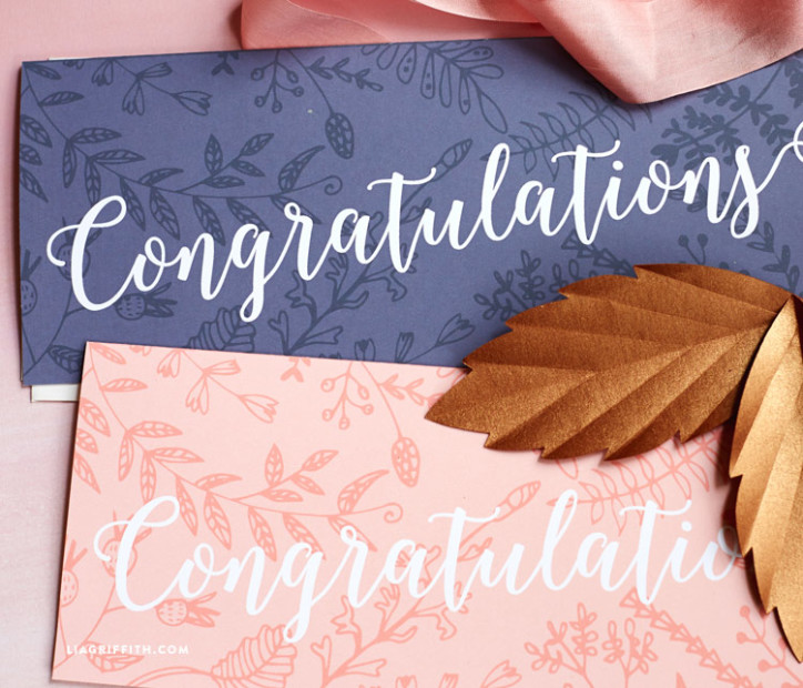 Elegant Money Holder Congratulations Card - Lia Griffith