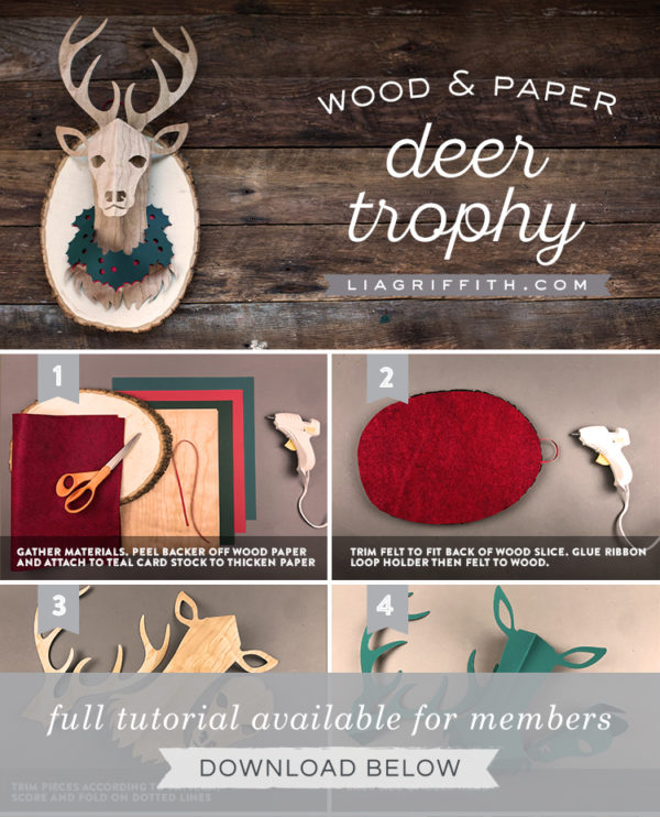 DIY Paper Deer Head Lia Griffith
