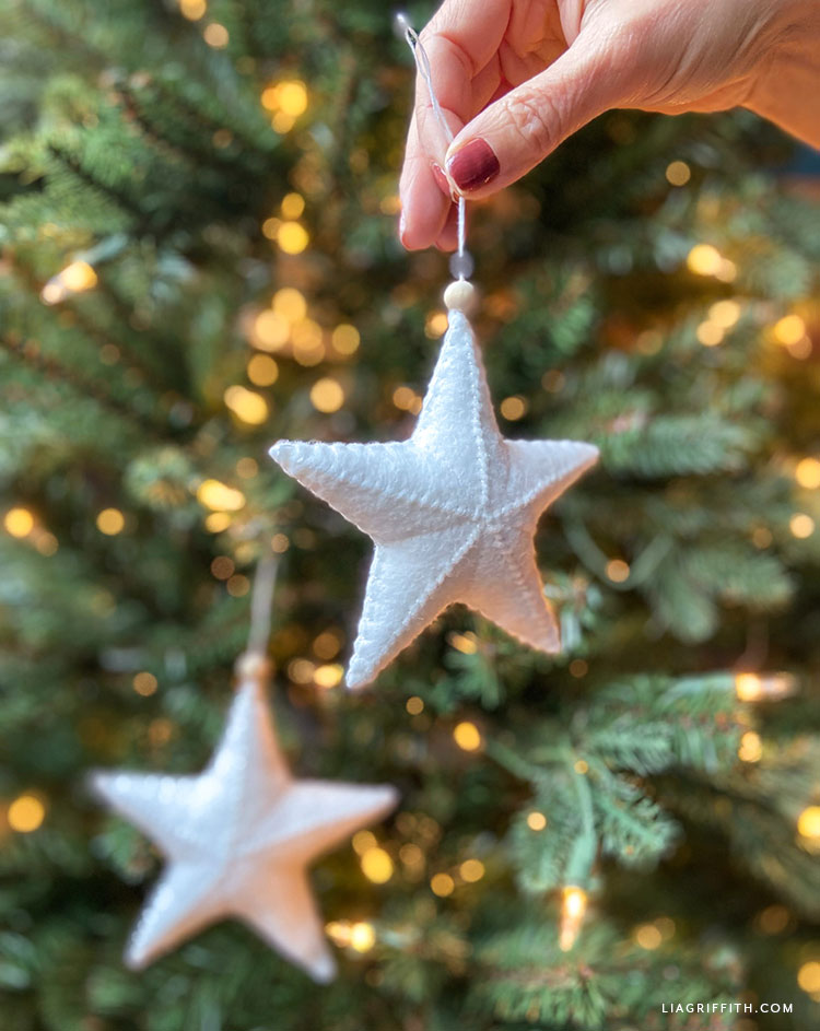 Felt Star Ornaments Pattern & Tutorial - Lia Griffith