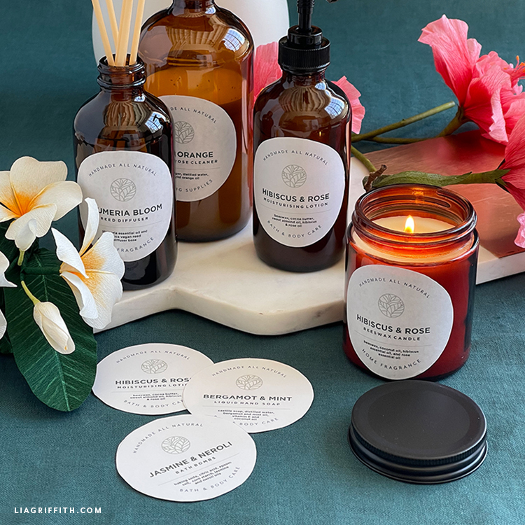 Lia Griffith | Free Editable Home & Bath Labels